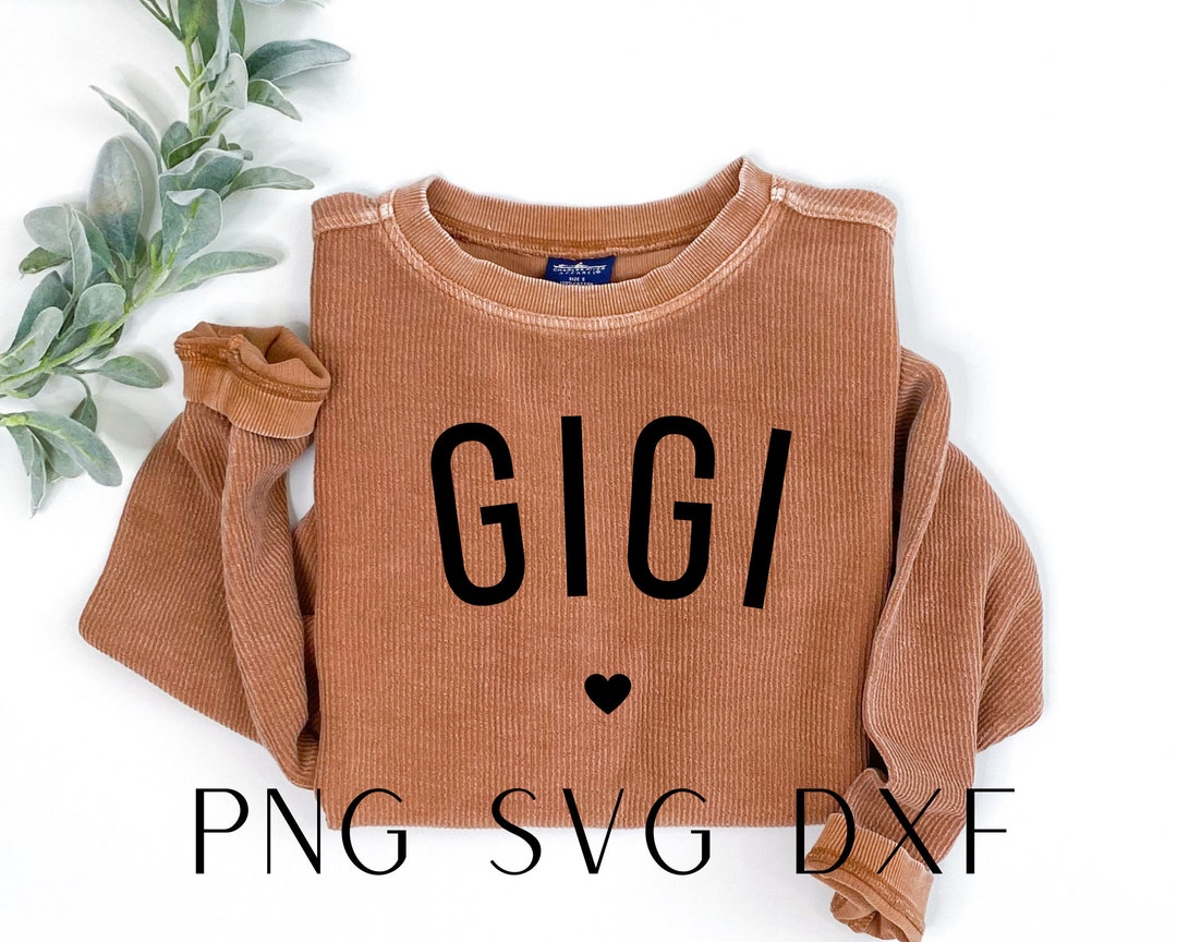 SVG DXF PNG Gigi Cut File, Sublimation Image, Car Decal, Grandma ...
