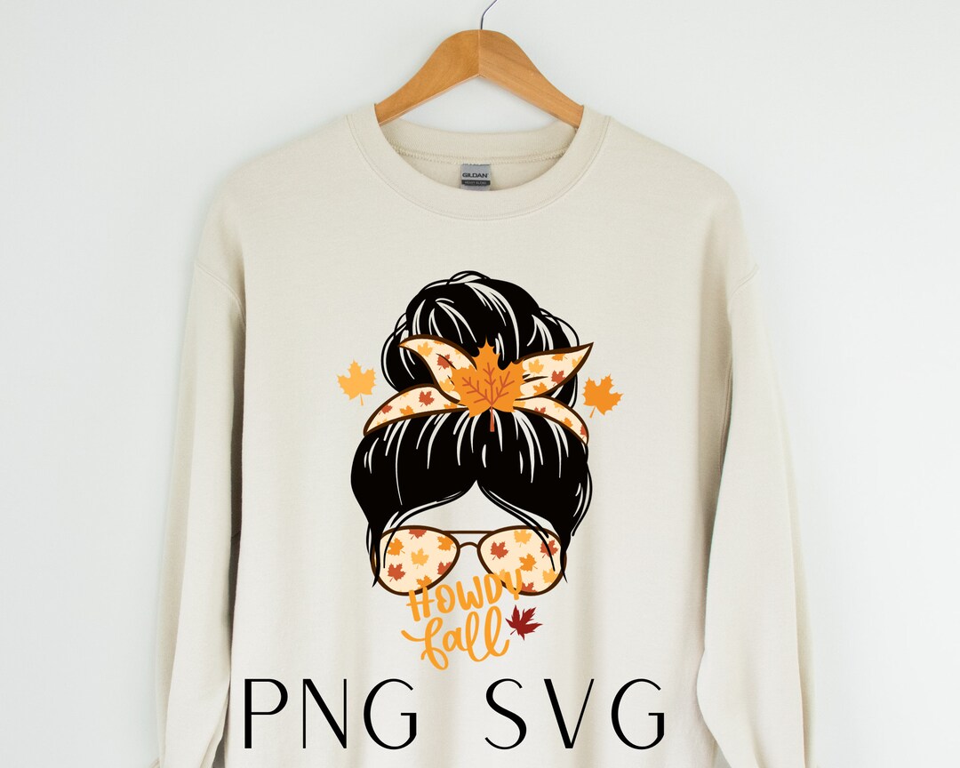 Mom Bun Howdy Fall PNG Image for Sublimation, Printing, Dtf Transfer - Etsy