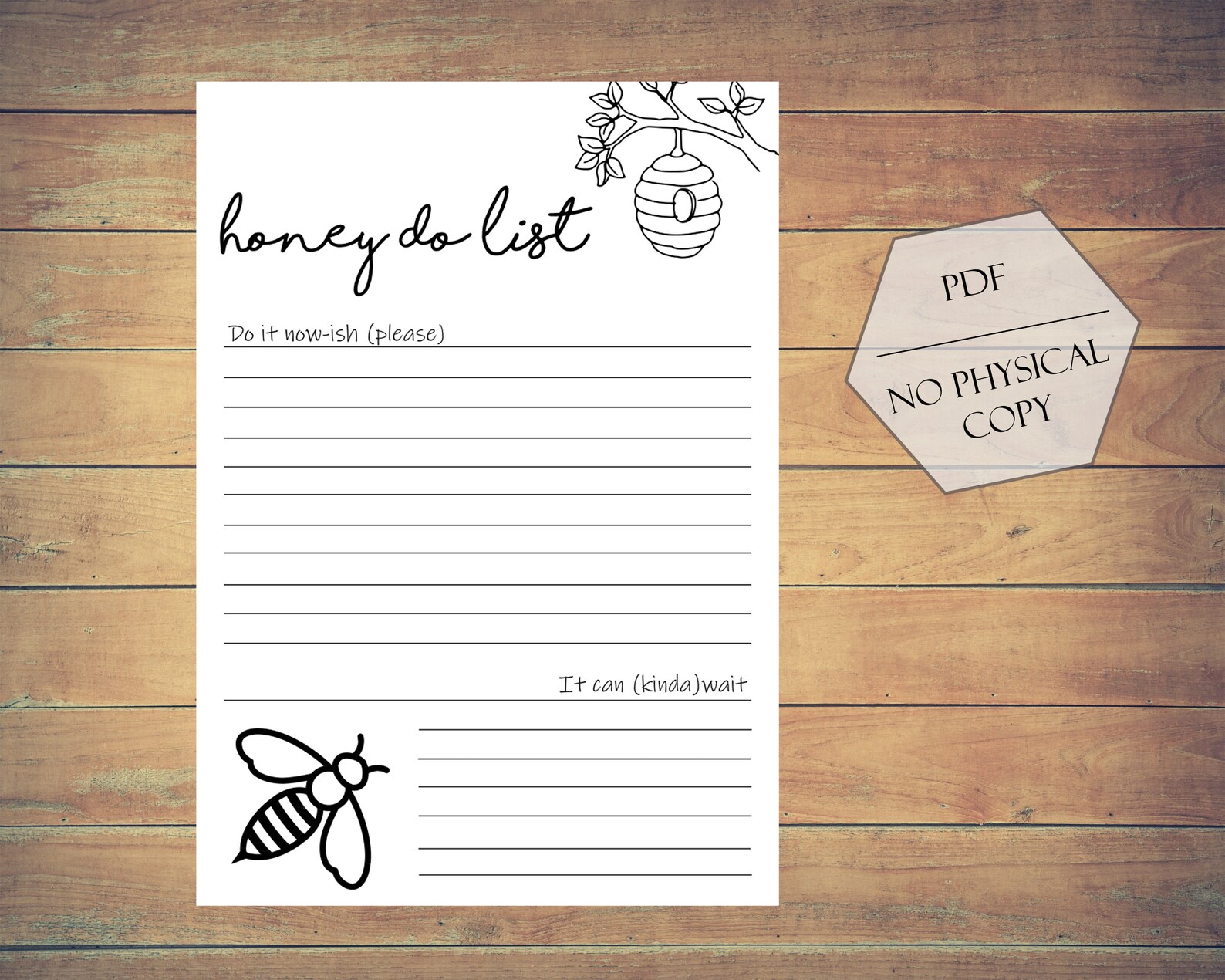 Honey Do List | Printable | PDF Download - Etsy