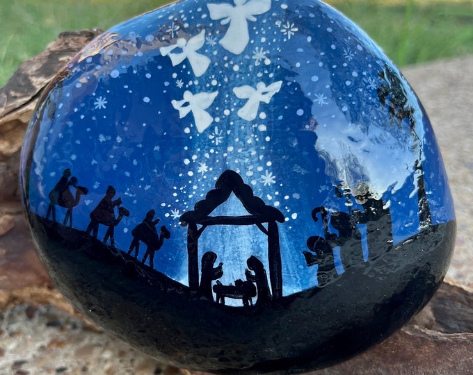 Manger Nativity Scene With Silhouettes and Lots of Shading Jesus and ...