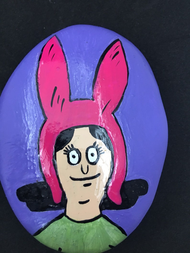 Bobs Burger Characters Hand Painted Rock Sealed in Resin - Etsy