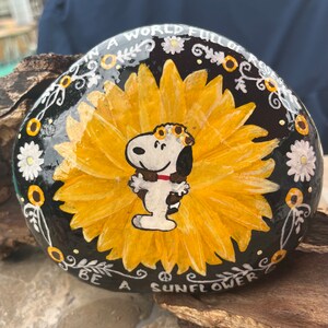 SNOOPY in a World Full of Roses Be A Sunflower Boho Hippie Colorful ...