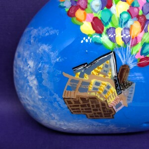 Up Movie Art With Colorful Balloons Hand Painted Rock Sealed in Resin ...
