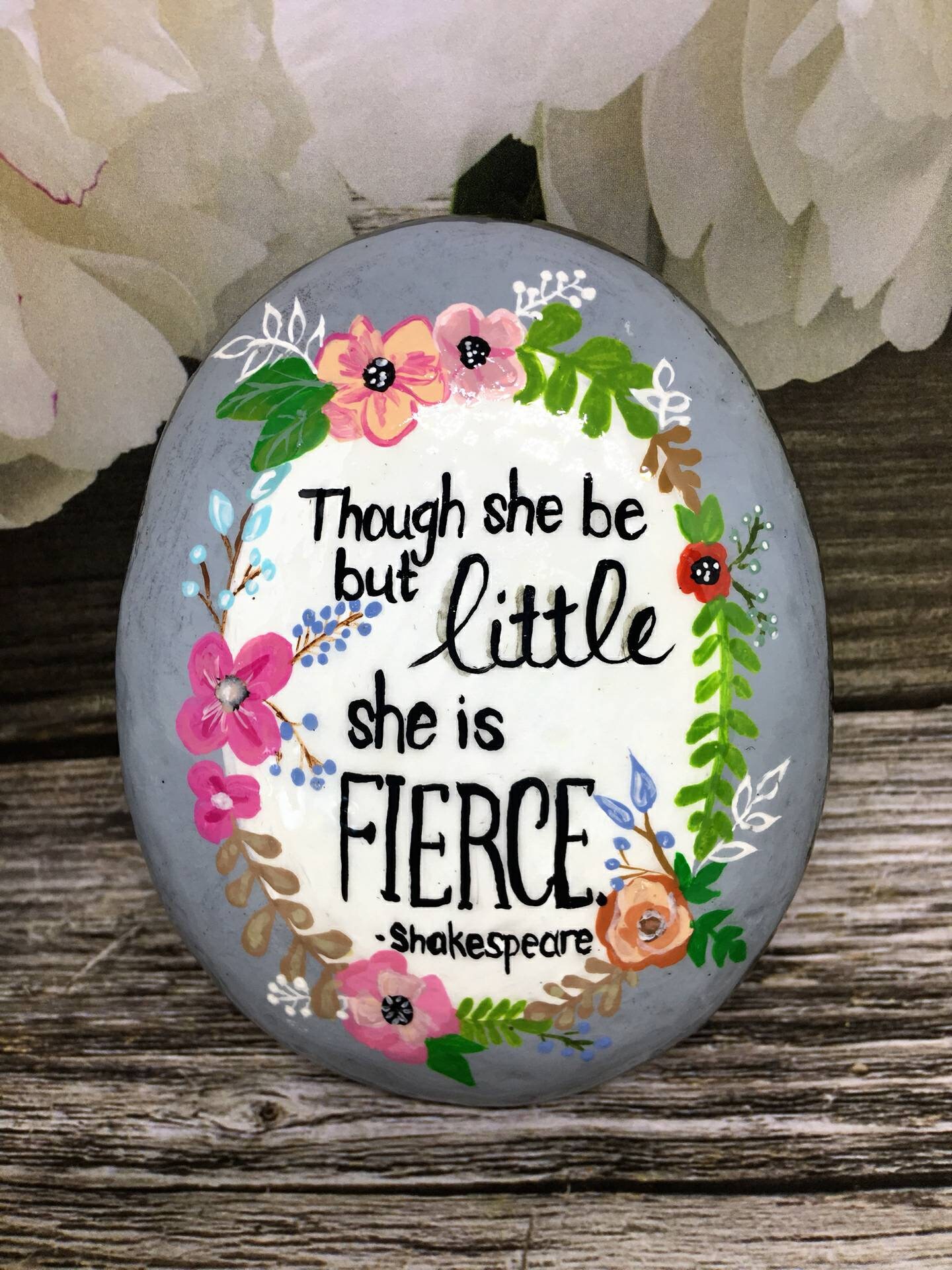 Though She Be but Little She is FIERCE Shakespeare Quote Hand - Etsy