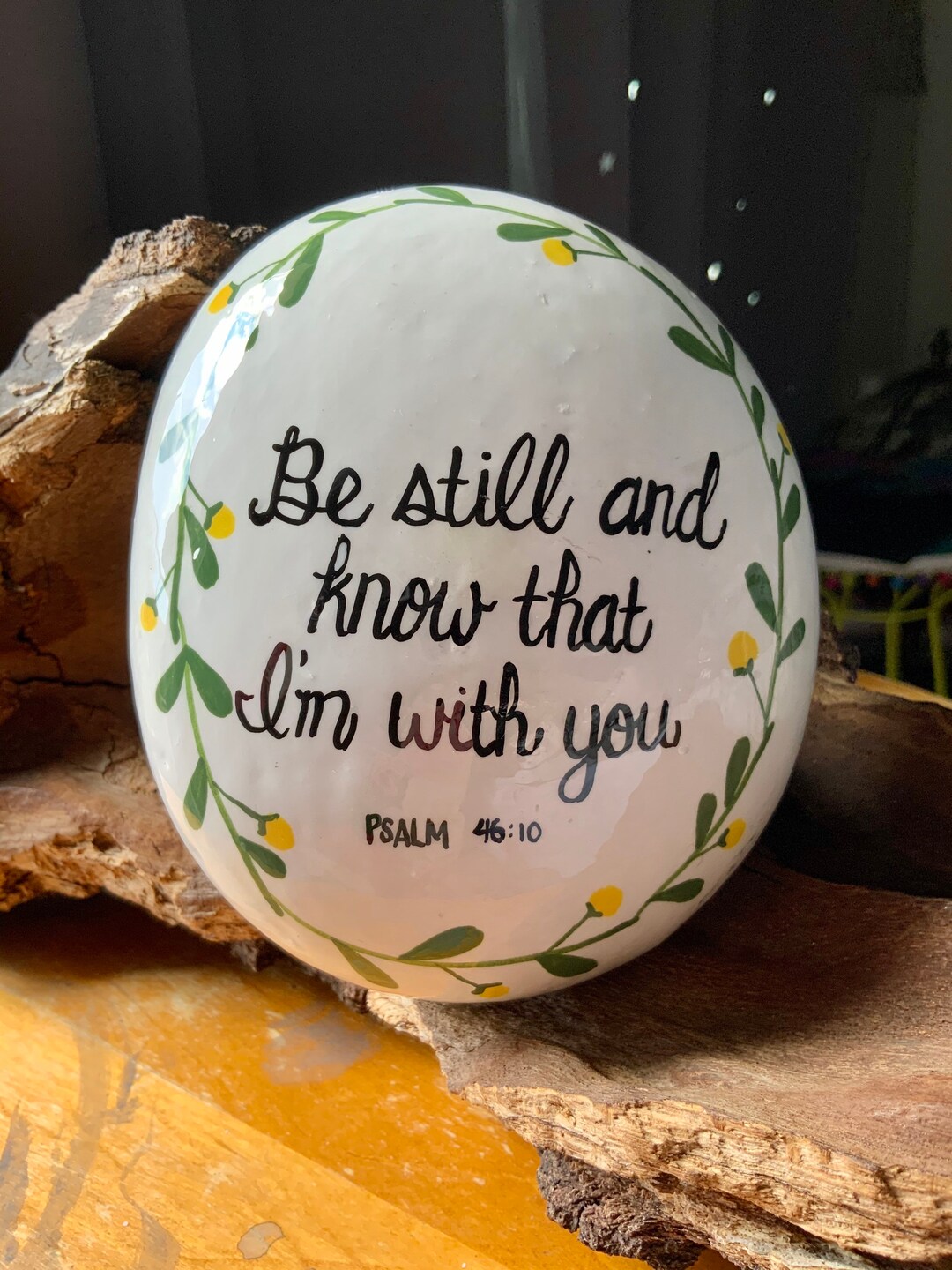 Be Still and Know That I'm With You Hand Painted Rock Sealed in Resin ...