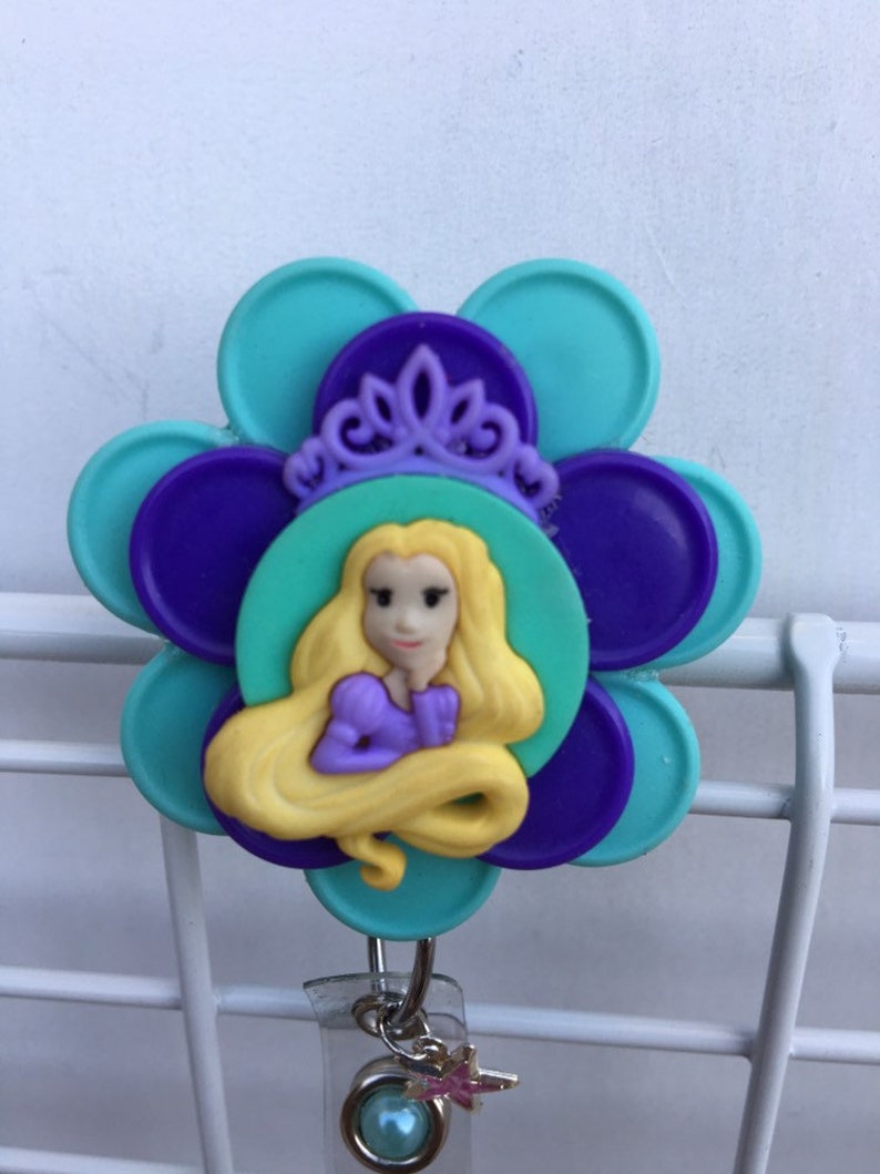 Beautiful Rapunzel Badge Holder Made With Medicine Vial Caps - Etsy