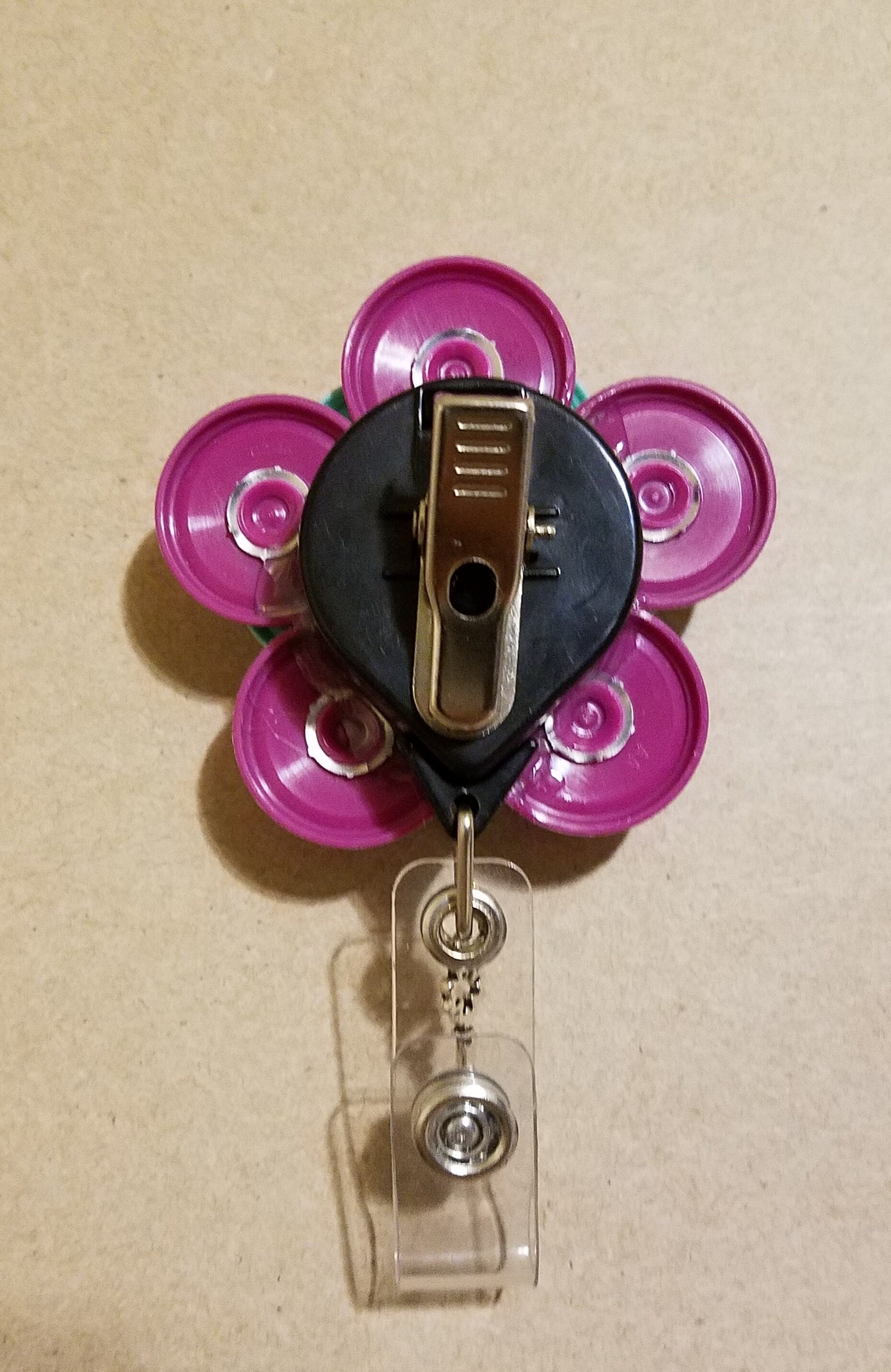 Pink Eiffel Tower Badge Holder - Etsy