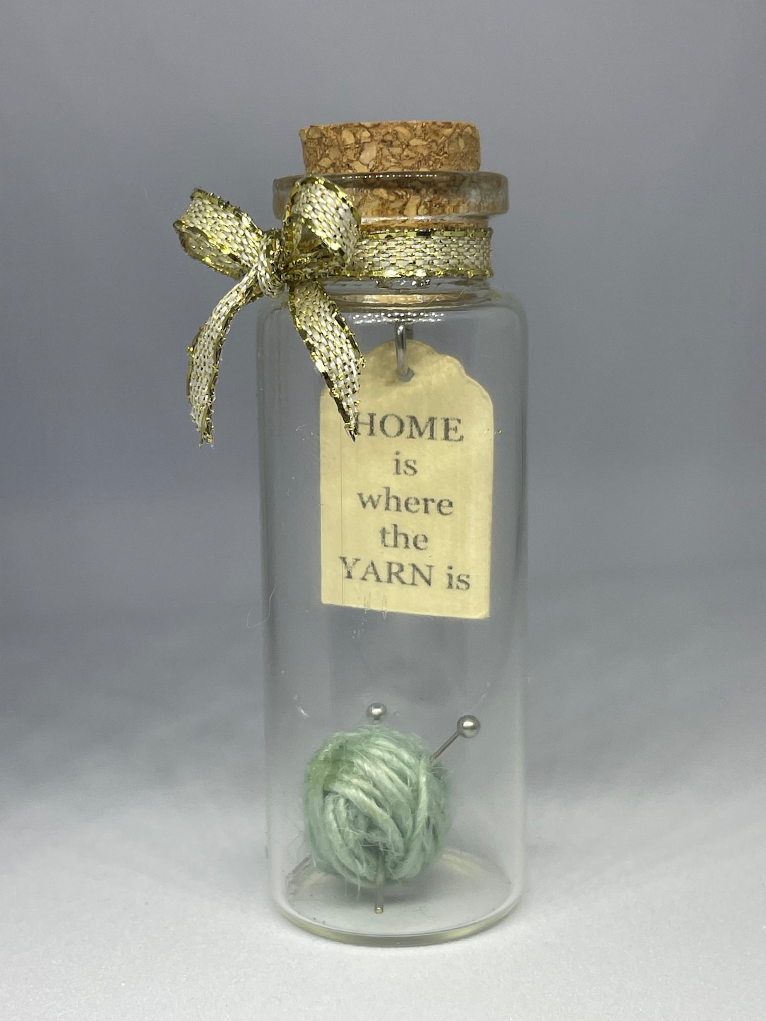 Mini Message in a Bottle for the Knitting Lovers - Etsy