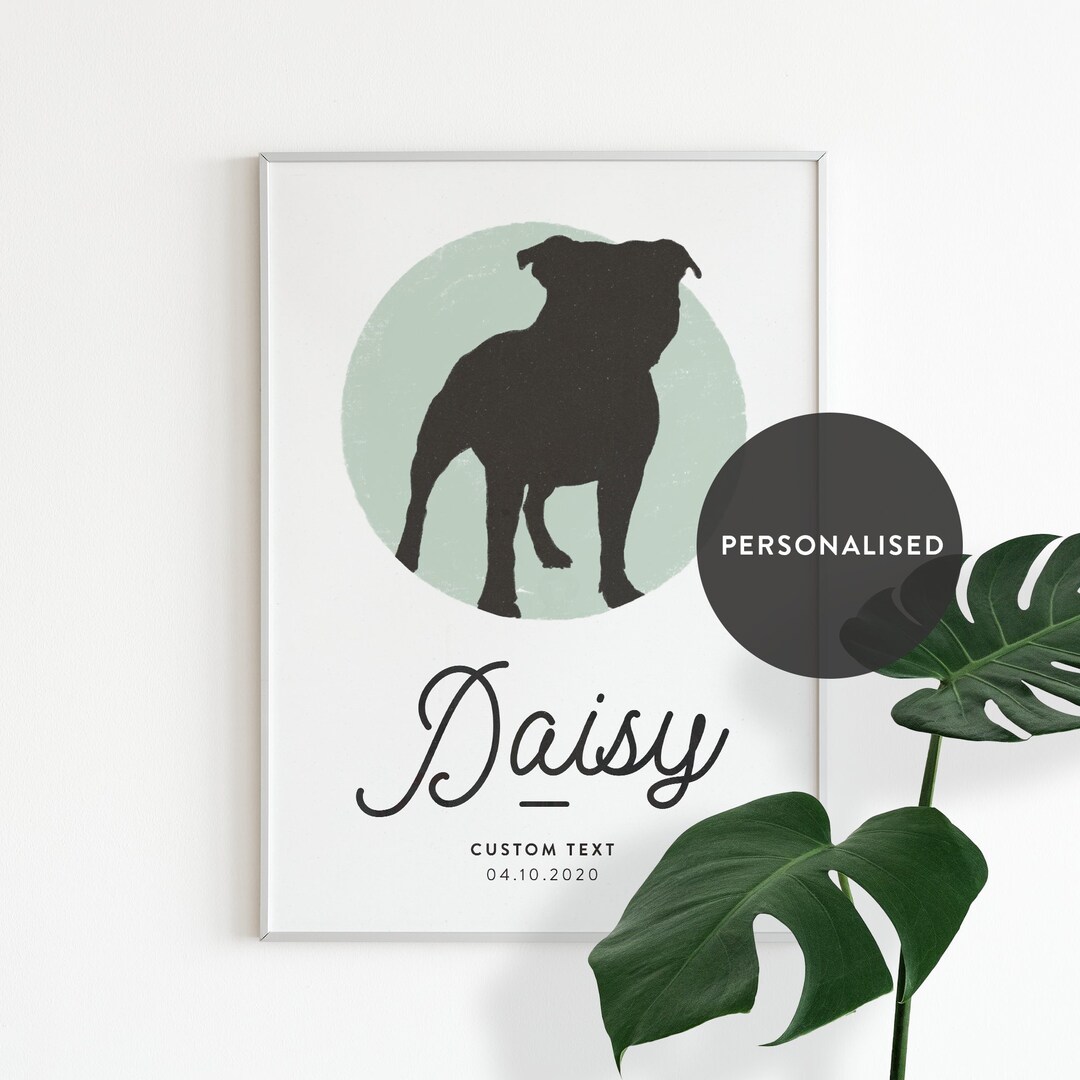 Personalised Staffy Print Staffordshire Terrier Staffy - Etsy
