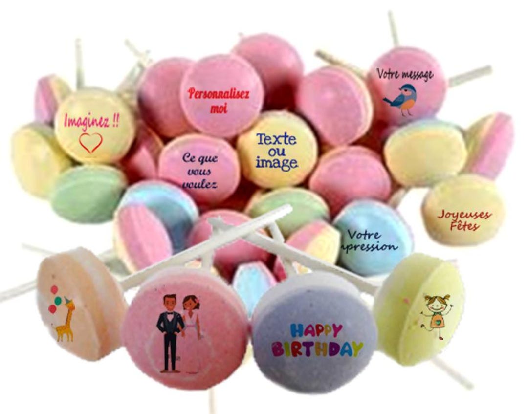 Personalized Printed Lollipops X 20 - Etsy