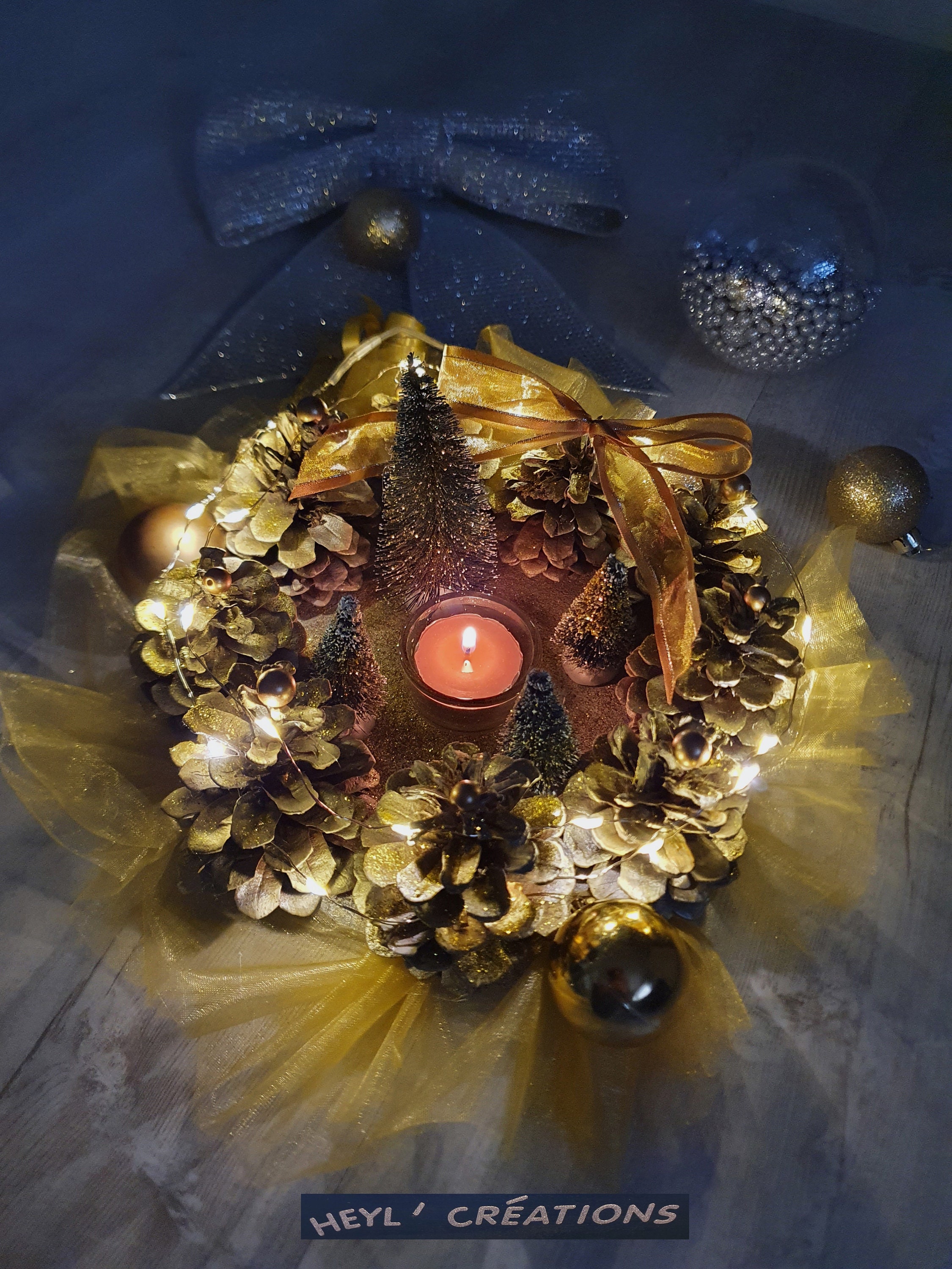 Gold-colored Centerpiece With Integrated LED Garland - Etsy