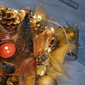 Gold-colored Centerpiece With Integrated LED Garland - Etsy