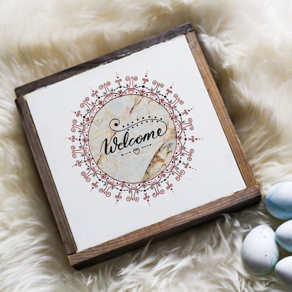 Marble Welcome Sign - Etsy