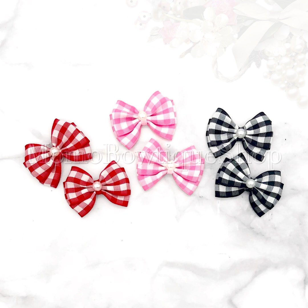 Gingham Check Bow Set (pigtail/ Petite) - Etsy