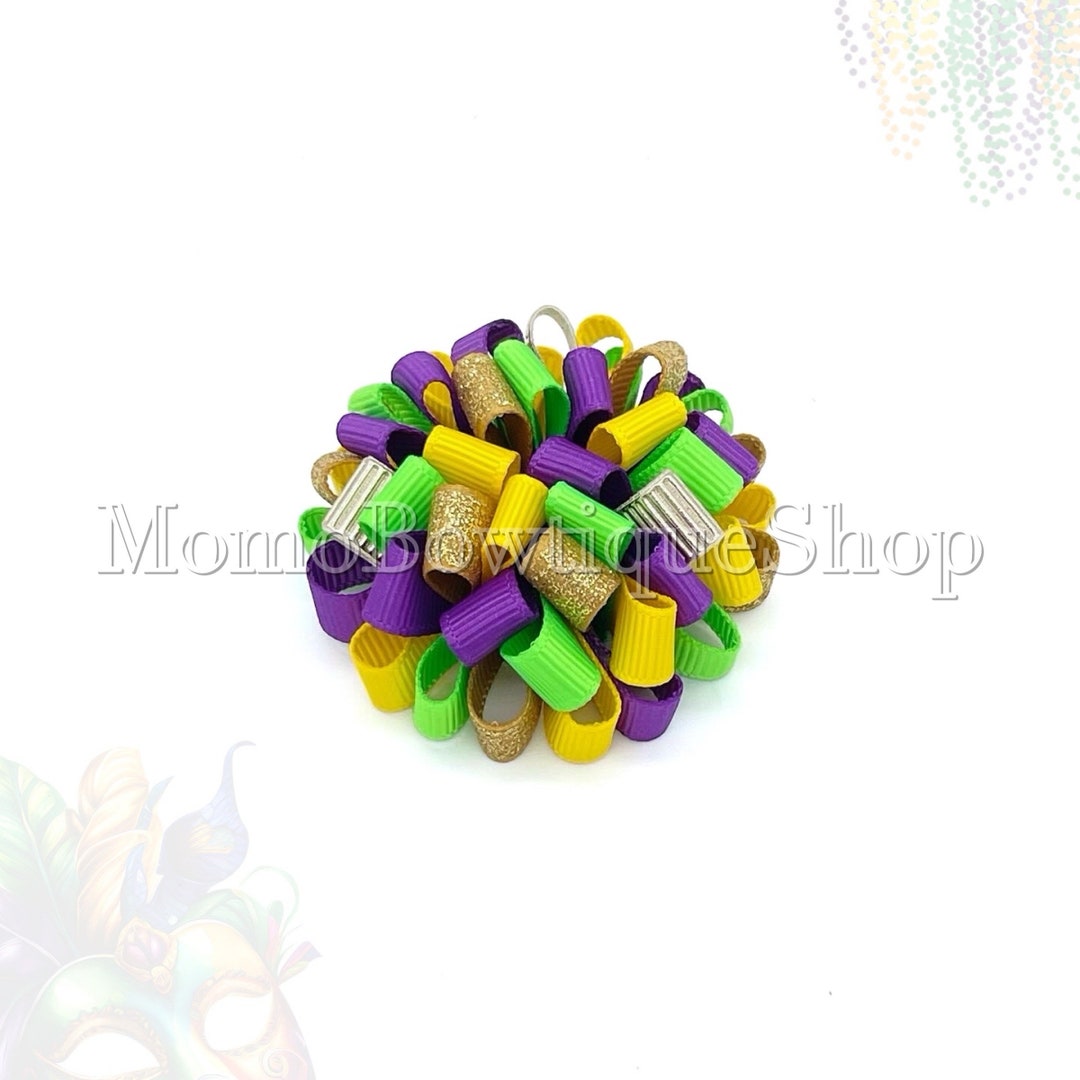 Loopy Pom Pom Mardi Gras - Etsy