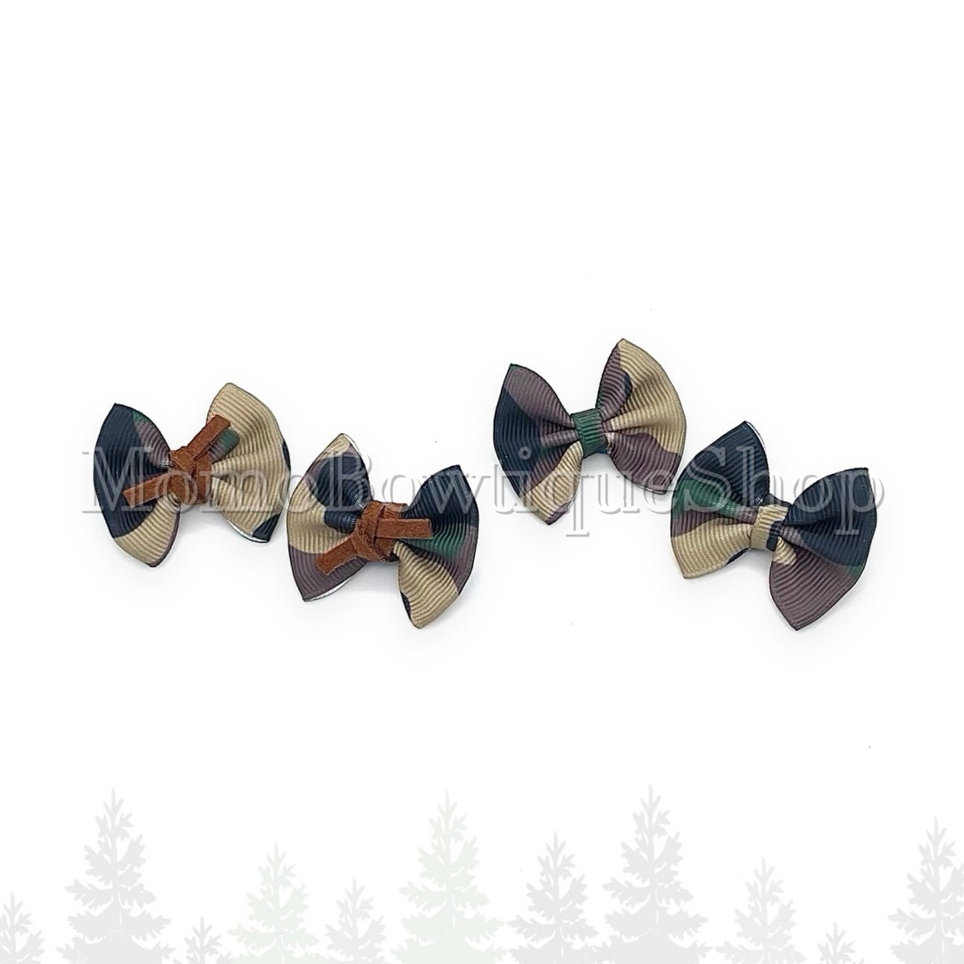 Jungle Camouflage Bow Set (pigtail/petite) - Etsy