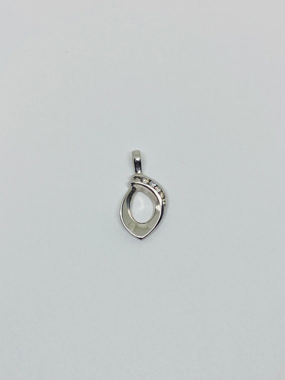 White gold diamond charm store