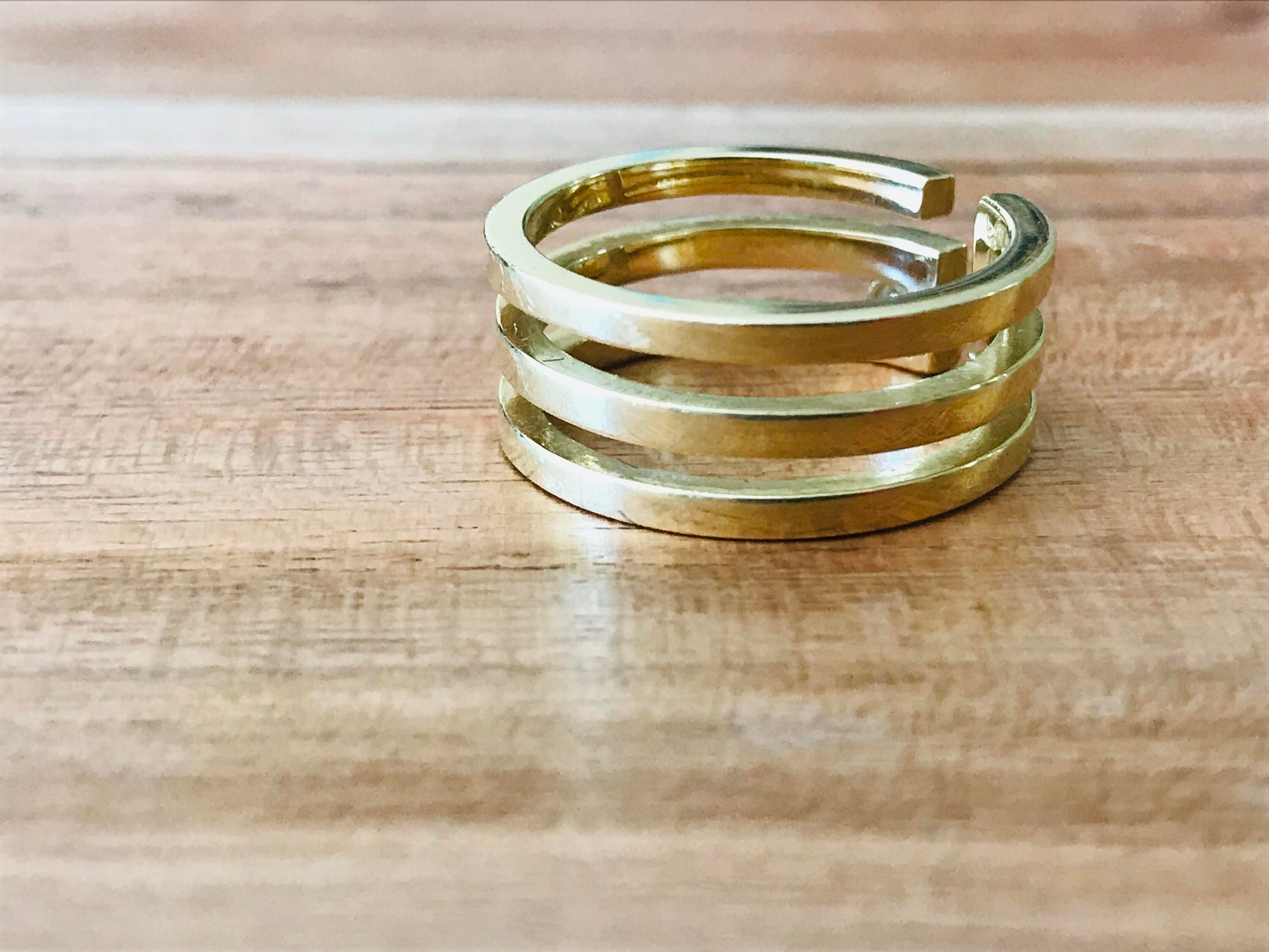 18K Yellow Gold Diamond Statement Ring VINTAGE - Etsy