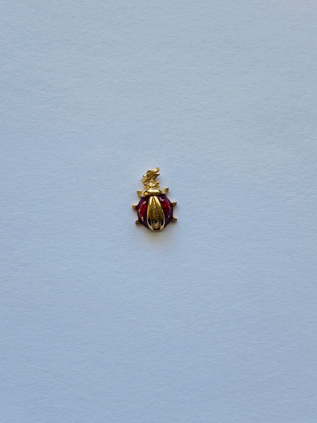 14k Yellow Gold + Red Enamel Lady Bug Pendant/charm *VINTAGE* - Etsy