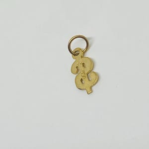 14K Yellow Gold Dollar/cash Sign Charm/pendant *VINTAGE* - Etsy