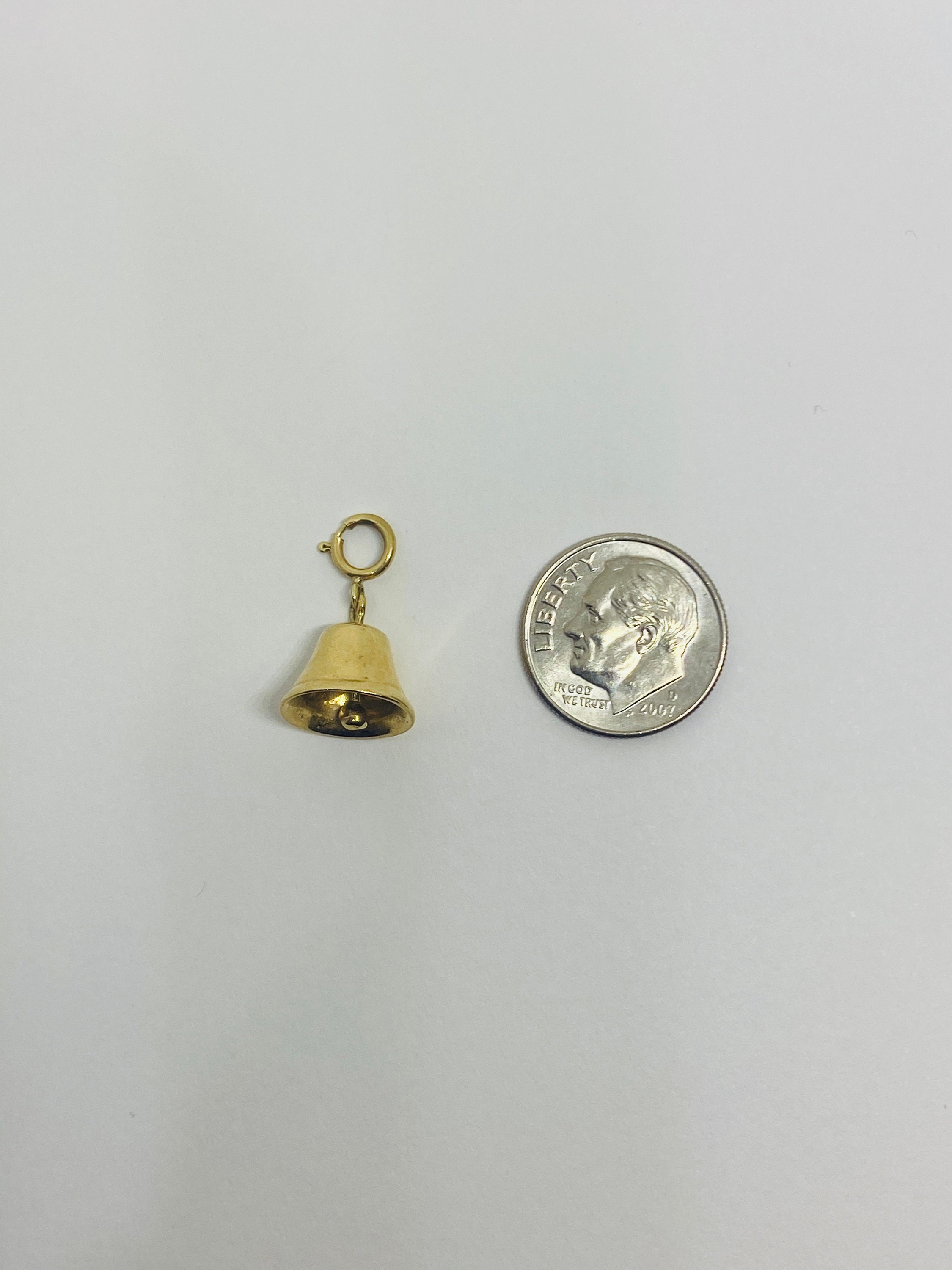 14K Yellow Gold Ringing Bell Pendant/charm *VINTAGE* - Etsy