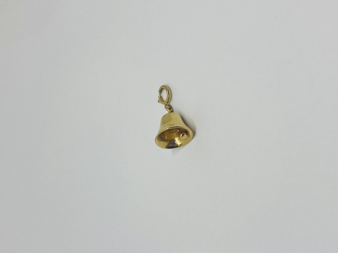 14K Yellow Gold Ringing Bell Pendant/charm *VINTAGE* - Etsy