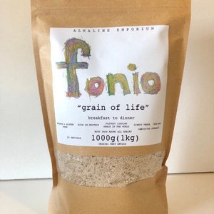Fonio Grain 1000g (1kg)(2.2lbs) West Africa 100% Organic Direct Trade ...