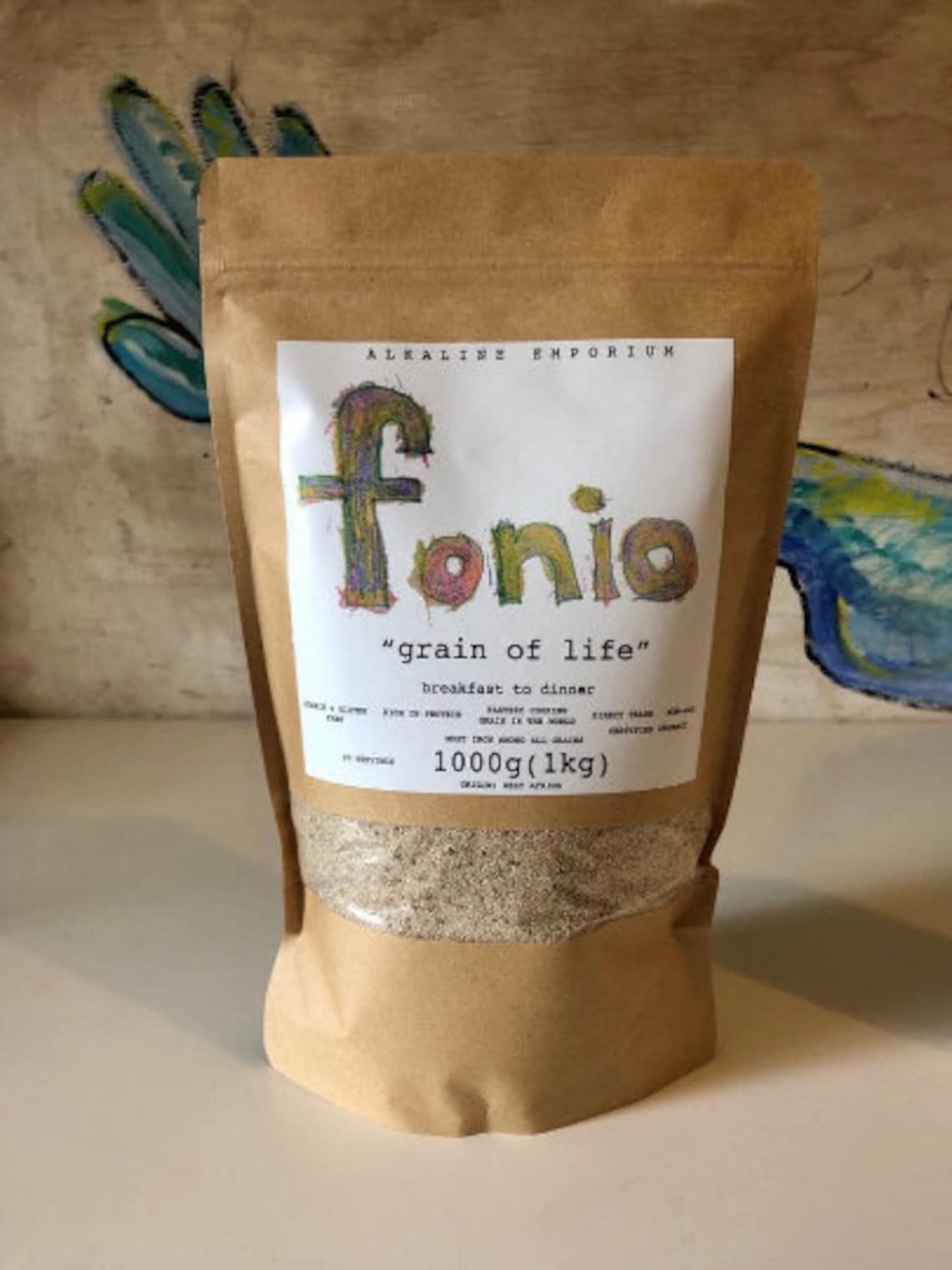Fonio Grain 1000g (1kg)(2.2lbs) West Africa 100% Organic Direct Trade ...