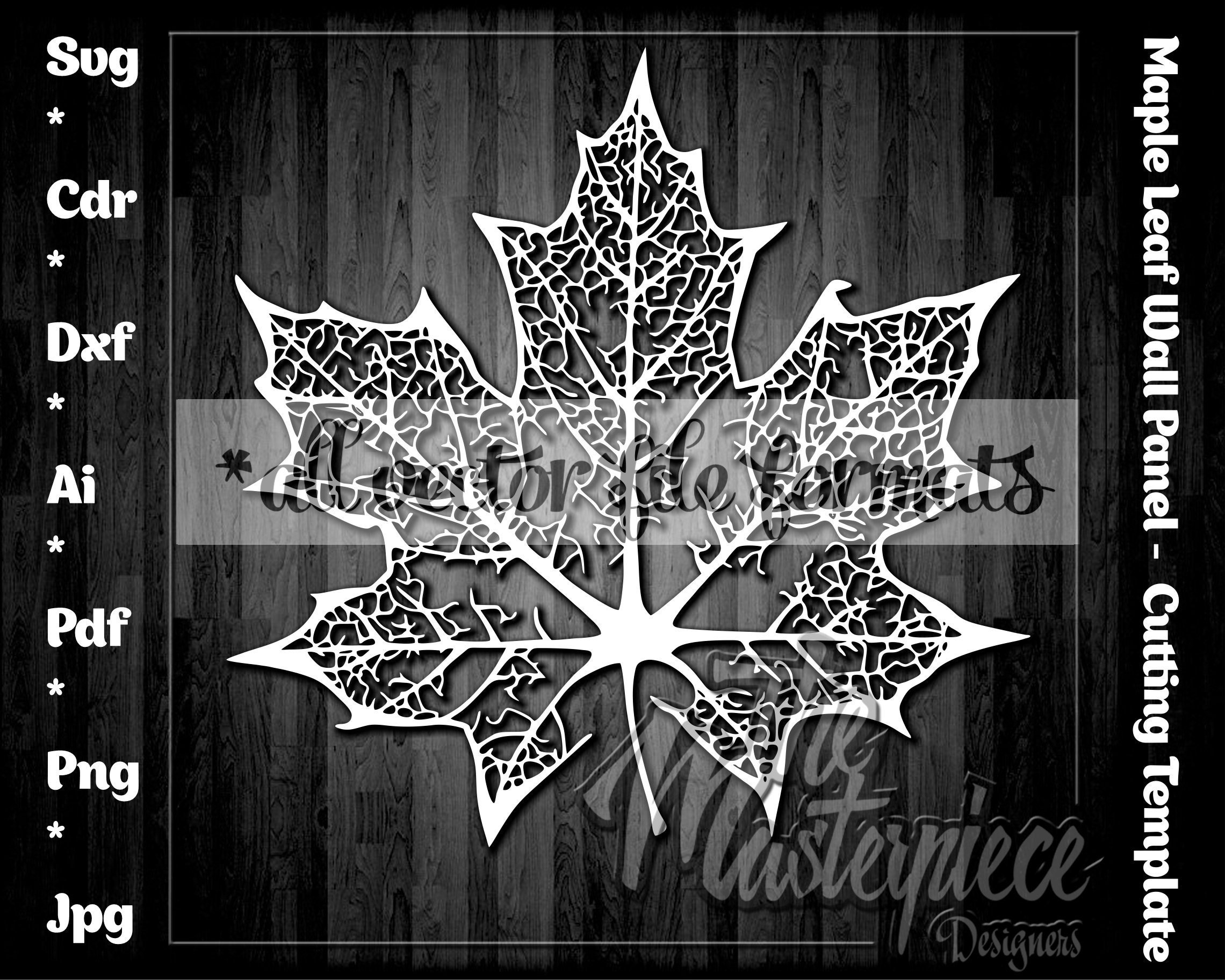 Maple leaf svg Carved Sheet Cutting Template Metal Wooden | Etsy