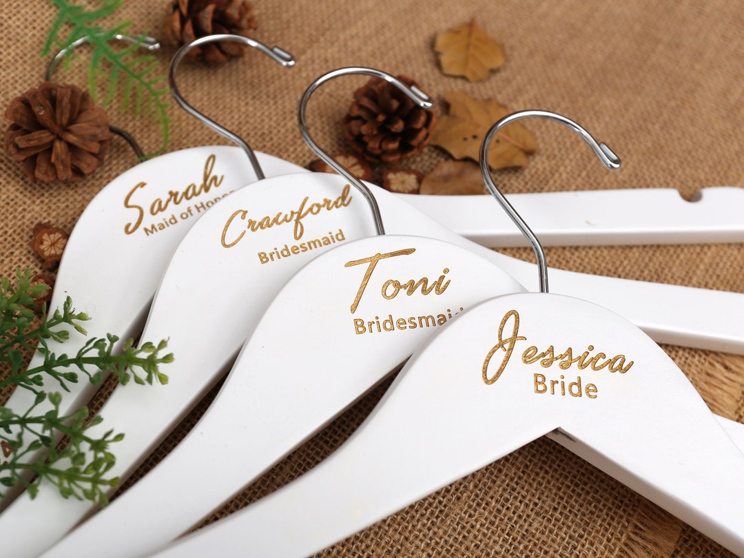 Bridesmaid Hangers,high Quality Solid Wood Hanger, Wedding Name Hanger ...