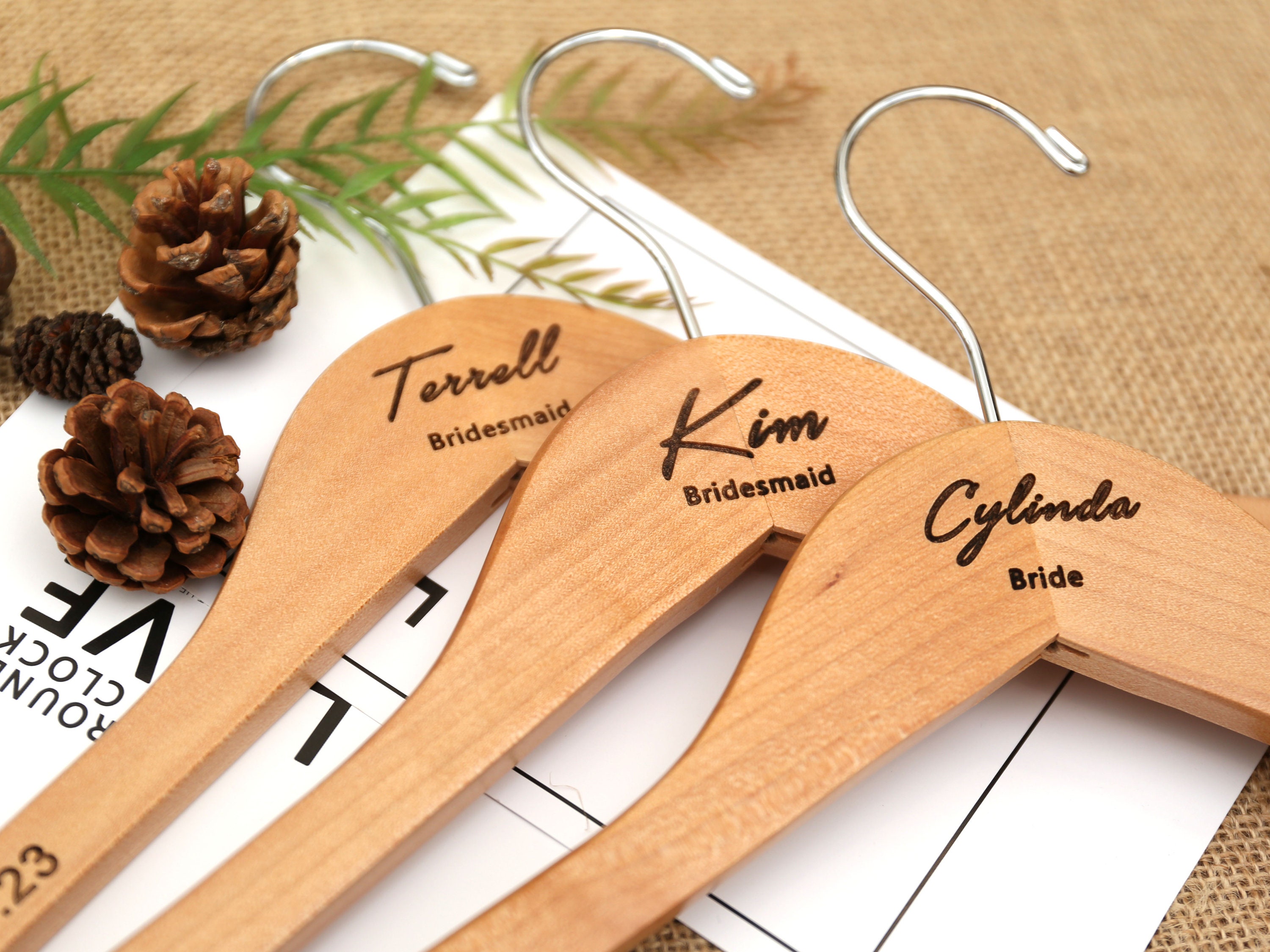 Name Custom Hanger, Wedding Dress Hanger,personalized Bridesmaid ...