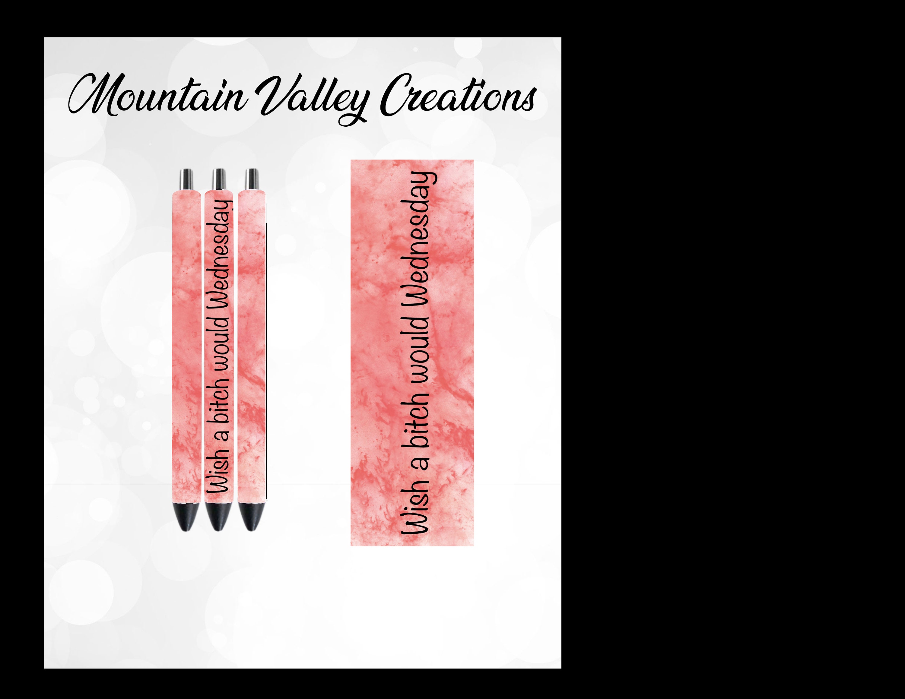 Curse Word Pen Wrap, Day of the Week - Etsy