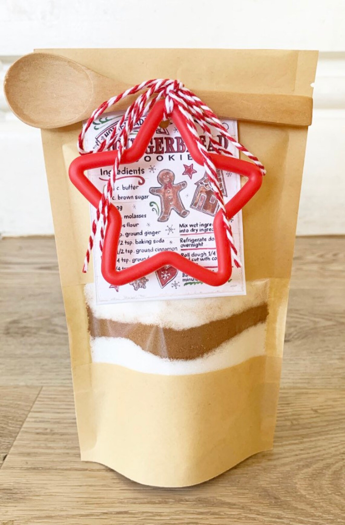 Christmas Gingerbread Cookie Mix, Cookie Mix Favors, Cookie Mix ...
