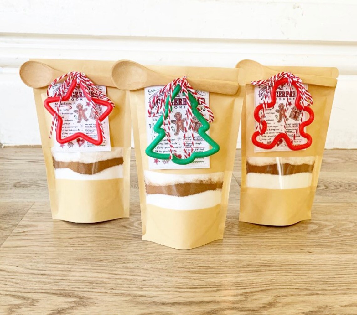 Christmas Gingerbread Cookie Mix, Cookie Mix Favors, Cookie Mix ...