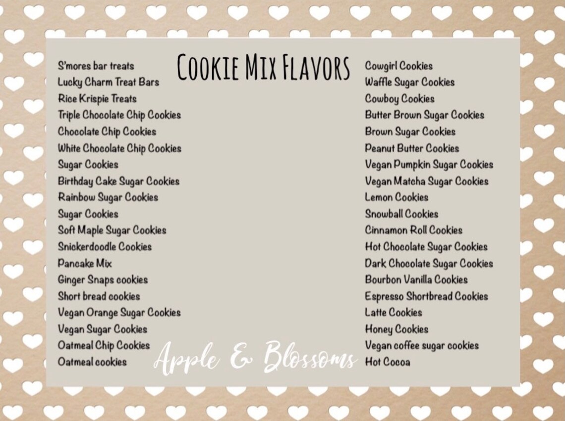 Cookie Mix, Cookie Mix Favors, Cookie Mix, Wedding Cookie Mixes, Baby ...