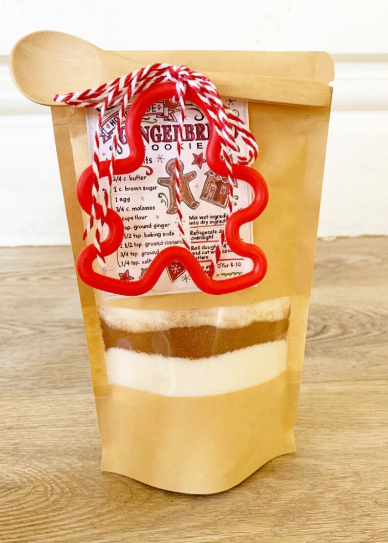Christmas Gingerbread Cookie Mix, Cookie Mix Favors, Cookie Mix ...