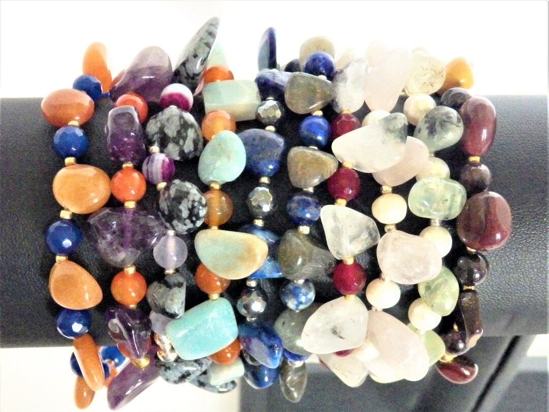 Irregular Multi Gemstone Stretches - Etsy