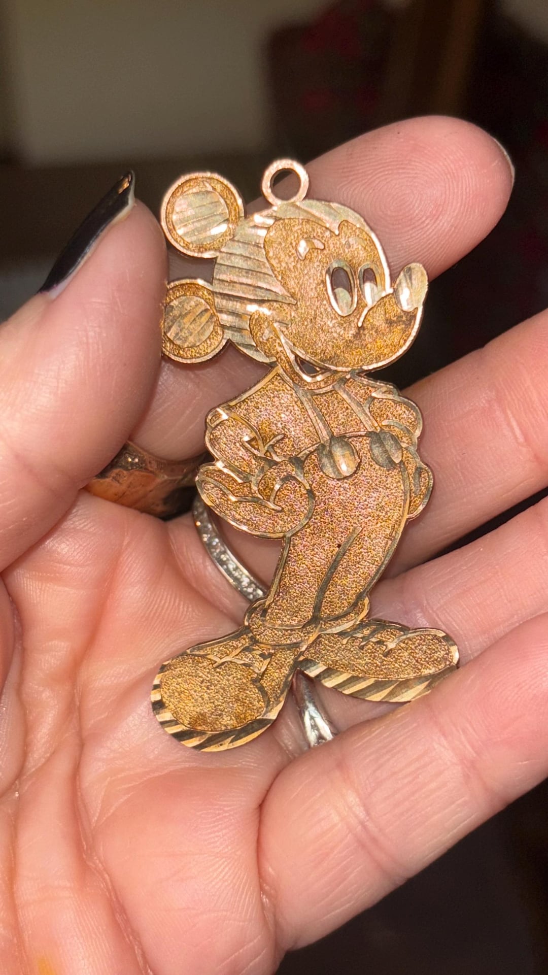 10 Karat Solid Gold Vintage Mickey Mouse Pendant 6.6 G. Almost 2.5 ...