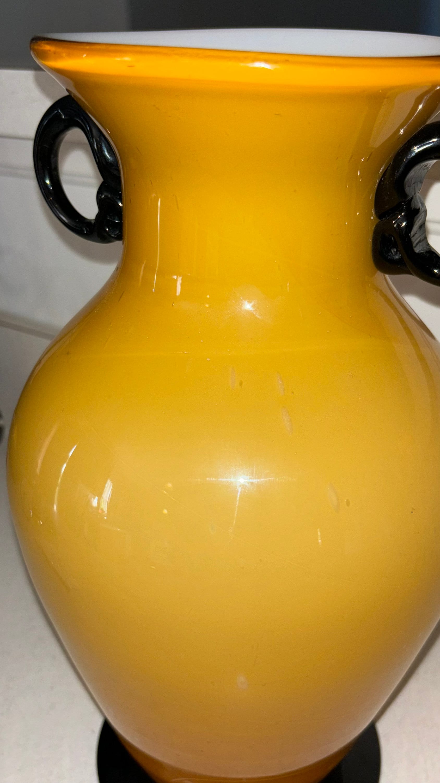 Vintage Murano Style 12 Inch Glass Vase - Etsy