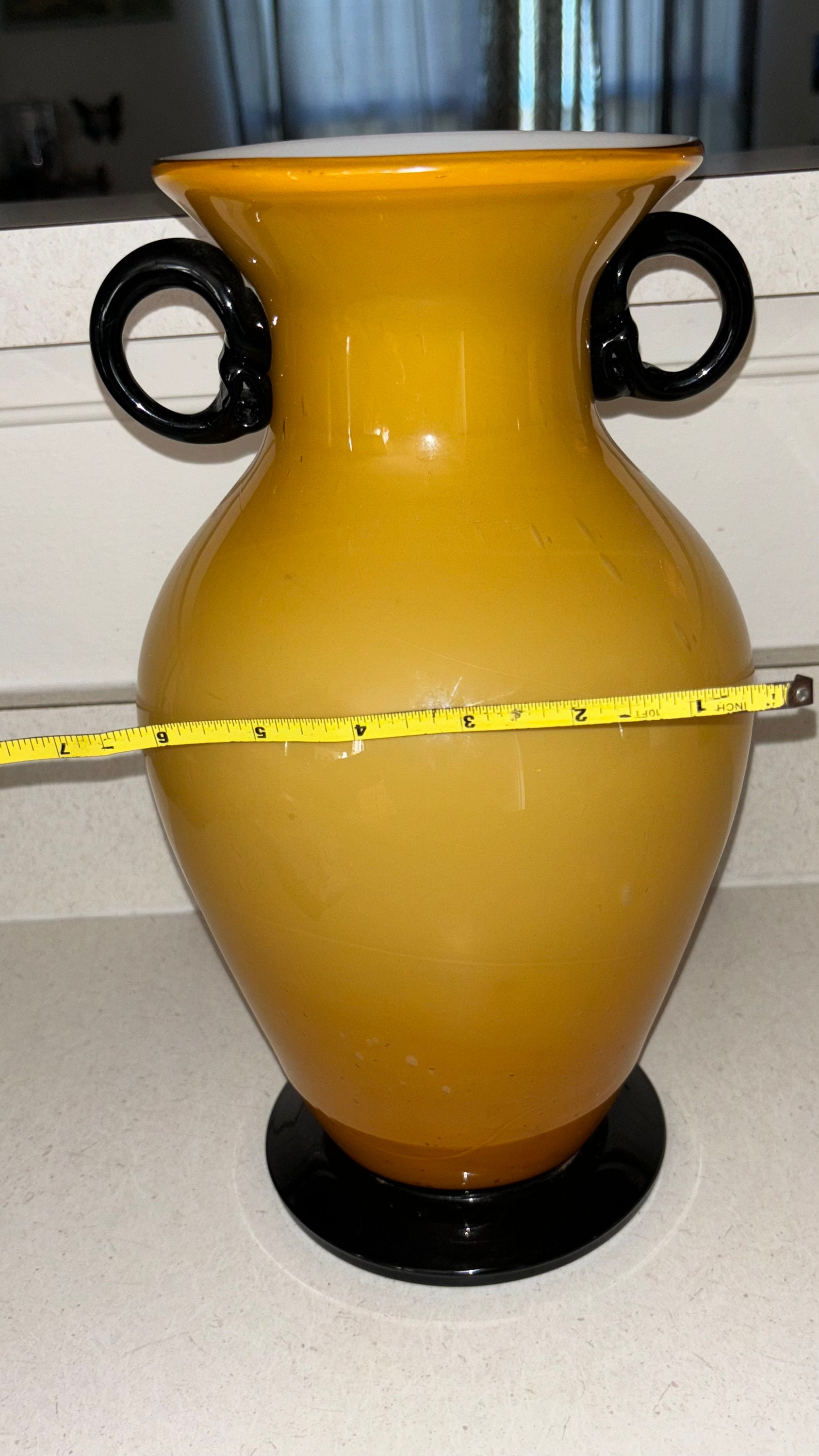 Vintage Murano Style 12 Inch Glass Vase - Etsy