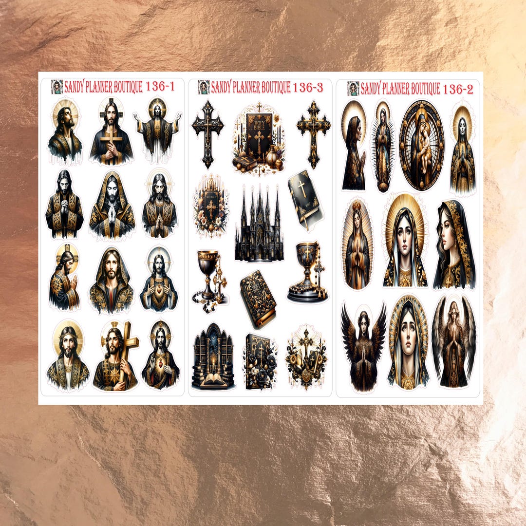 Christian Sticker Sheet: Religious Planner Stickers, Faith Based ...