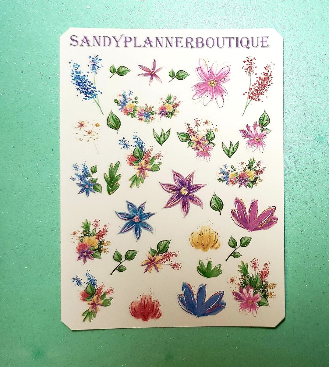 Spring Flower Flower Stickers Planner Girl Sticker Planner Sticker ...