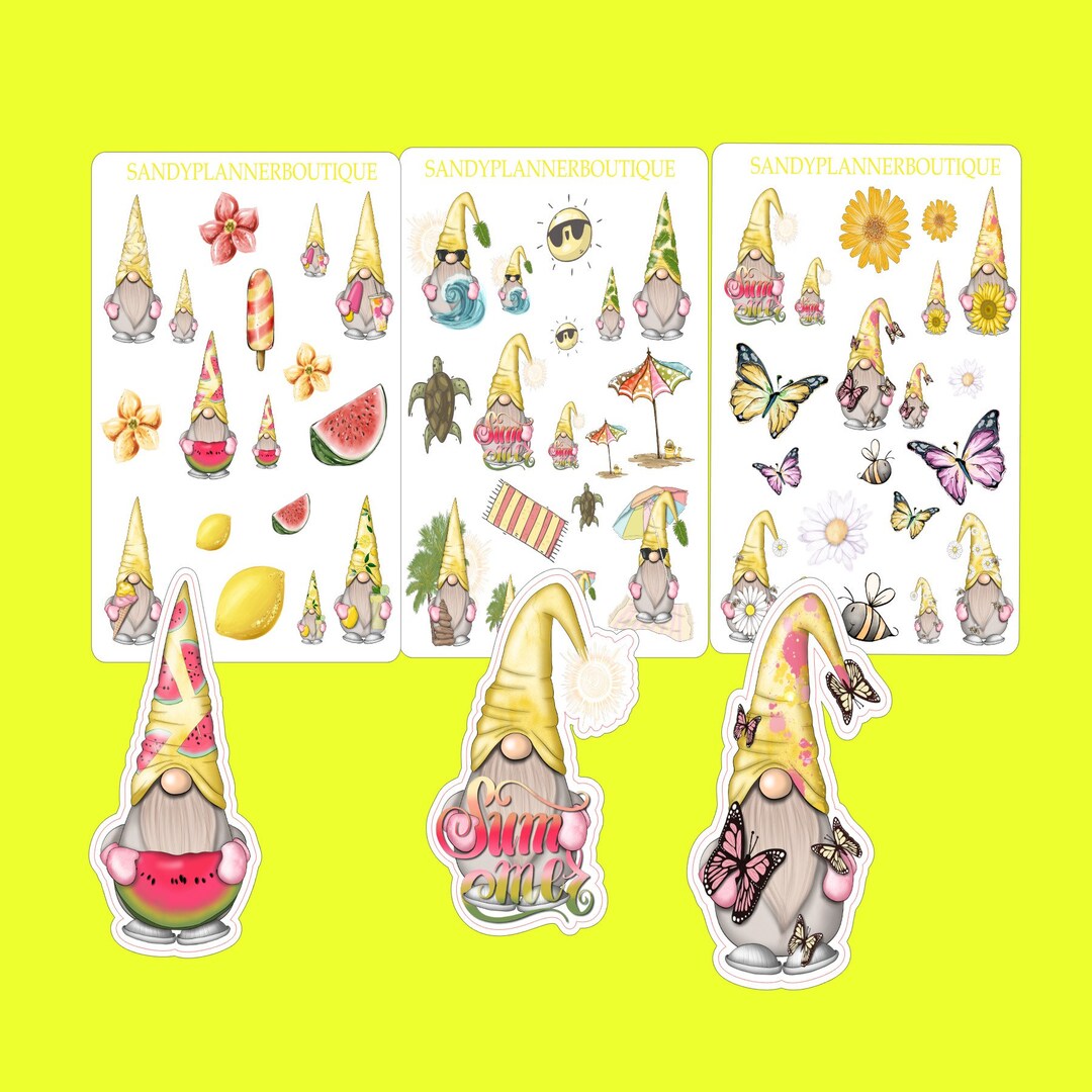 Gnome Sticker Summertime Fun Sticker Functional Sticker Decorative ...
