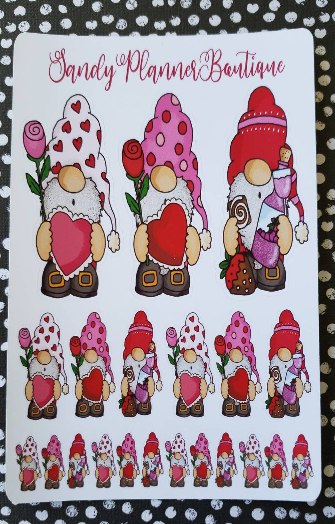 Gnome Valentine Stickers Planner Stickers - Etsy