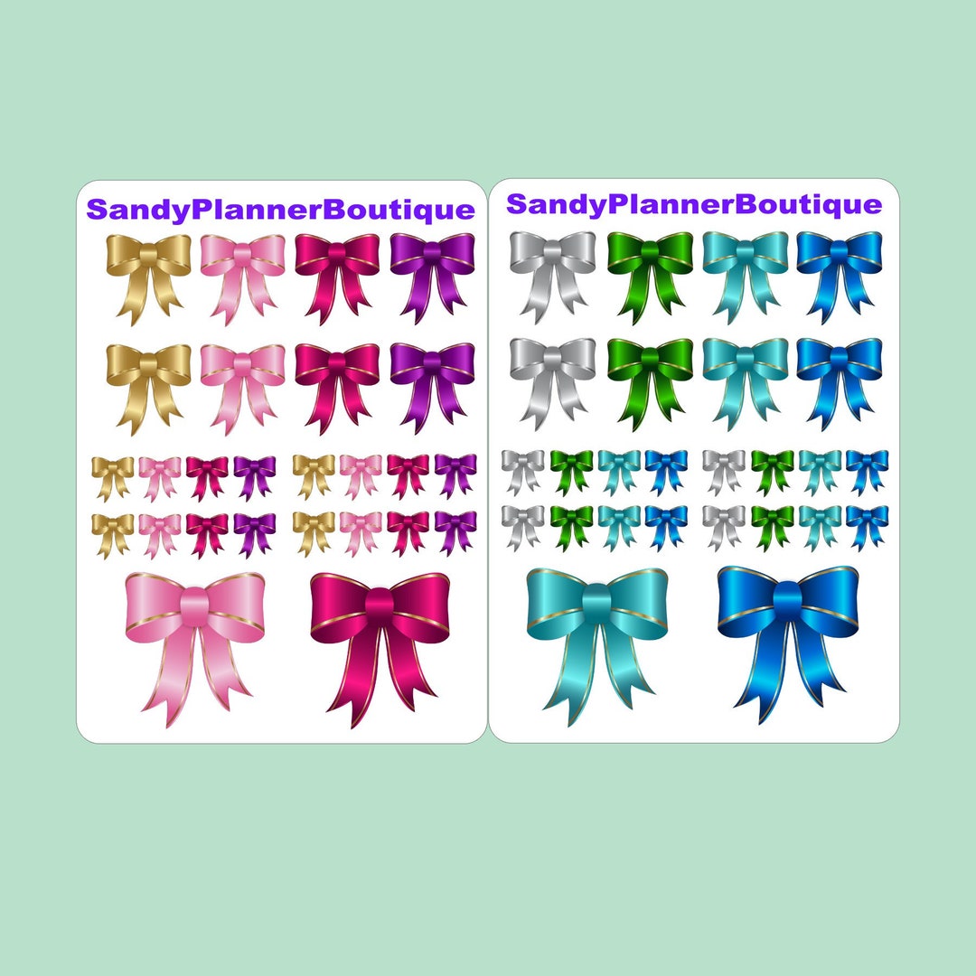Planner Sticker Bow Sticker Functional Sticker Planner Girl Sticker ...