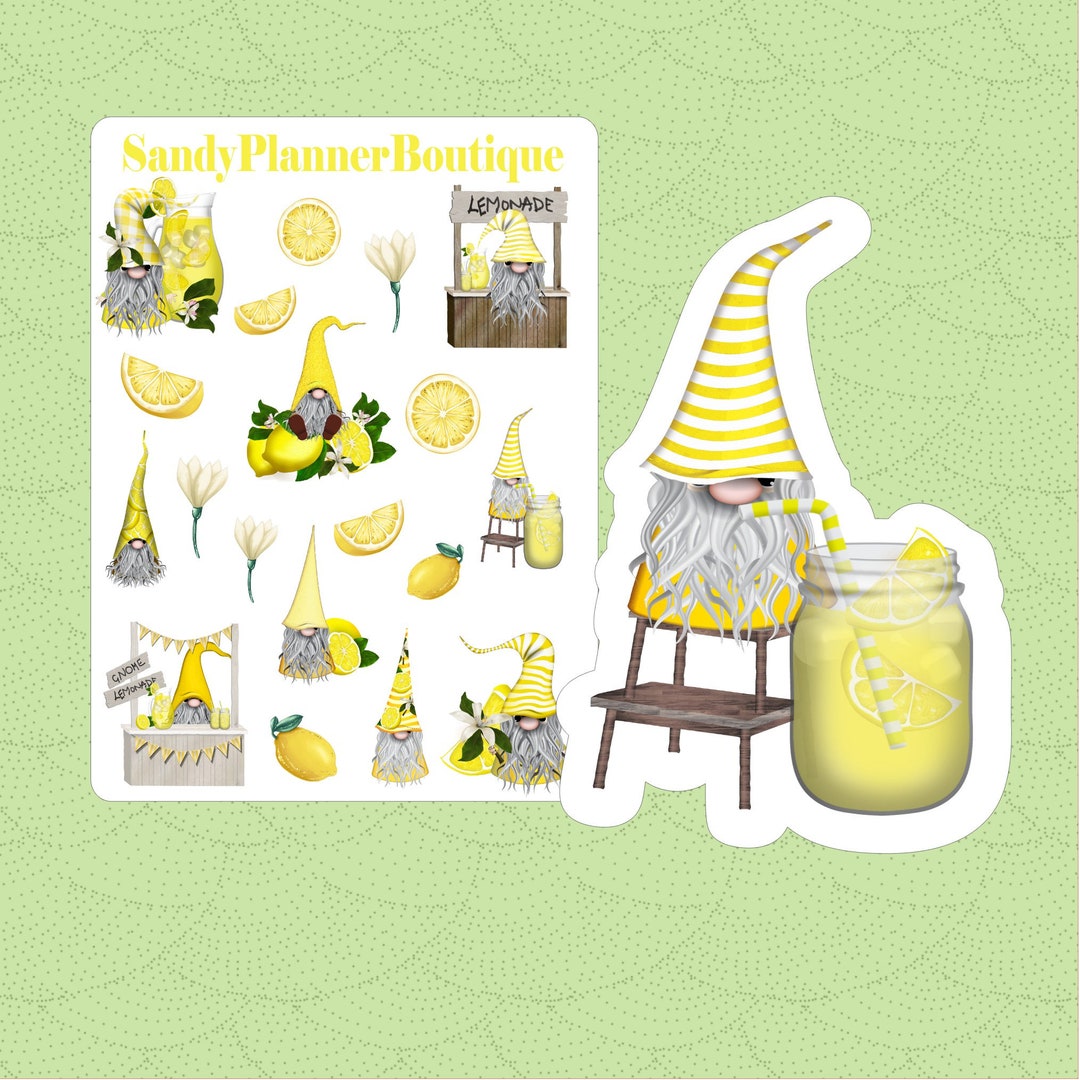 Planner Sticker Lemonade Stand Gnome Gnome Sticker Planner Girl Sticker ...