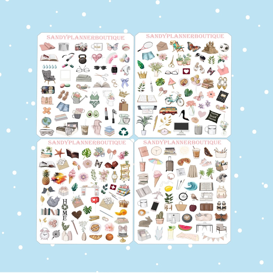 Everyday Life Planner Stickers: Waterproof Decorative Calendar Stickers ...