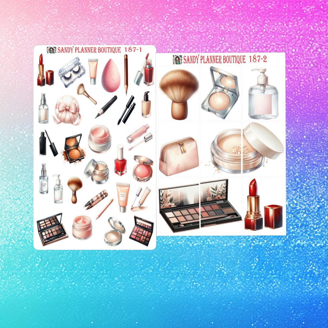 Fashion Girl Sticker Make-up Stickers Self Care Planner Girl Sticker ...