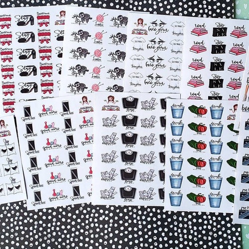 Girl Boss Print and Cut Planner Stickers Working Women - Etsy