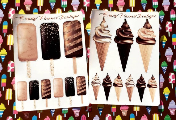 Ice Creams Bars Sticker Planner Stickers Ice Cream Sticker | Etsy
